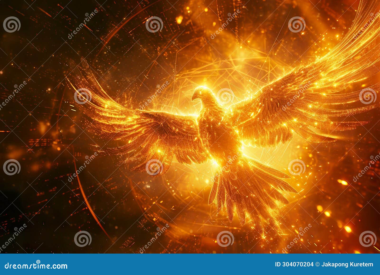 The Outline of a Phoenix, Showcase Interface Cosmic Background Stock ...