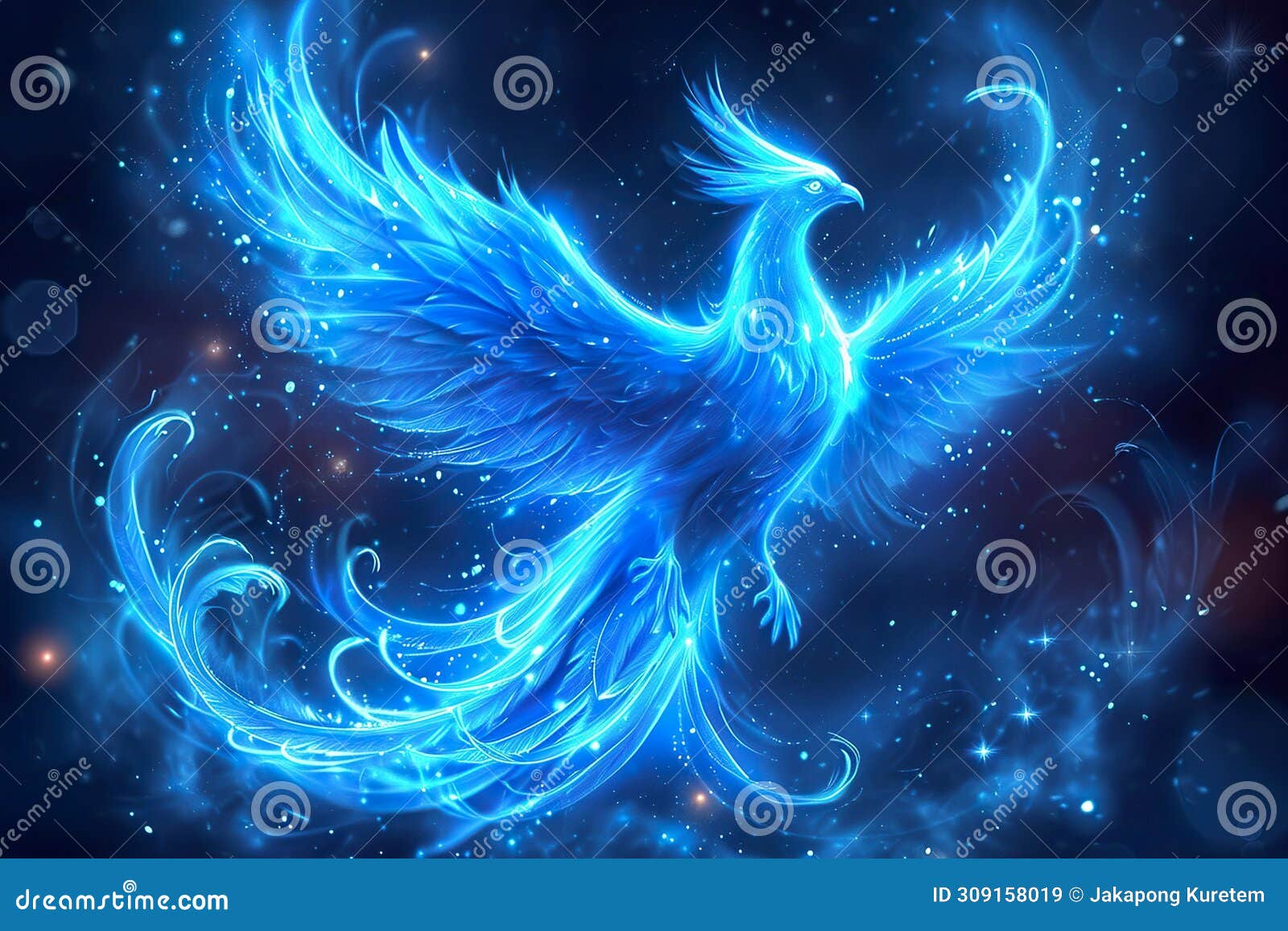 The Outline of a Phoenix, Showcase Interface Cosmic Background Stock ...