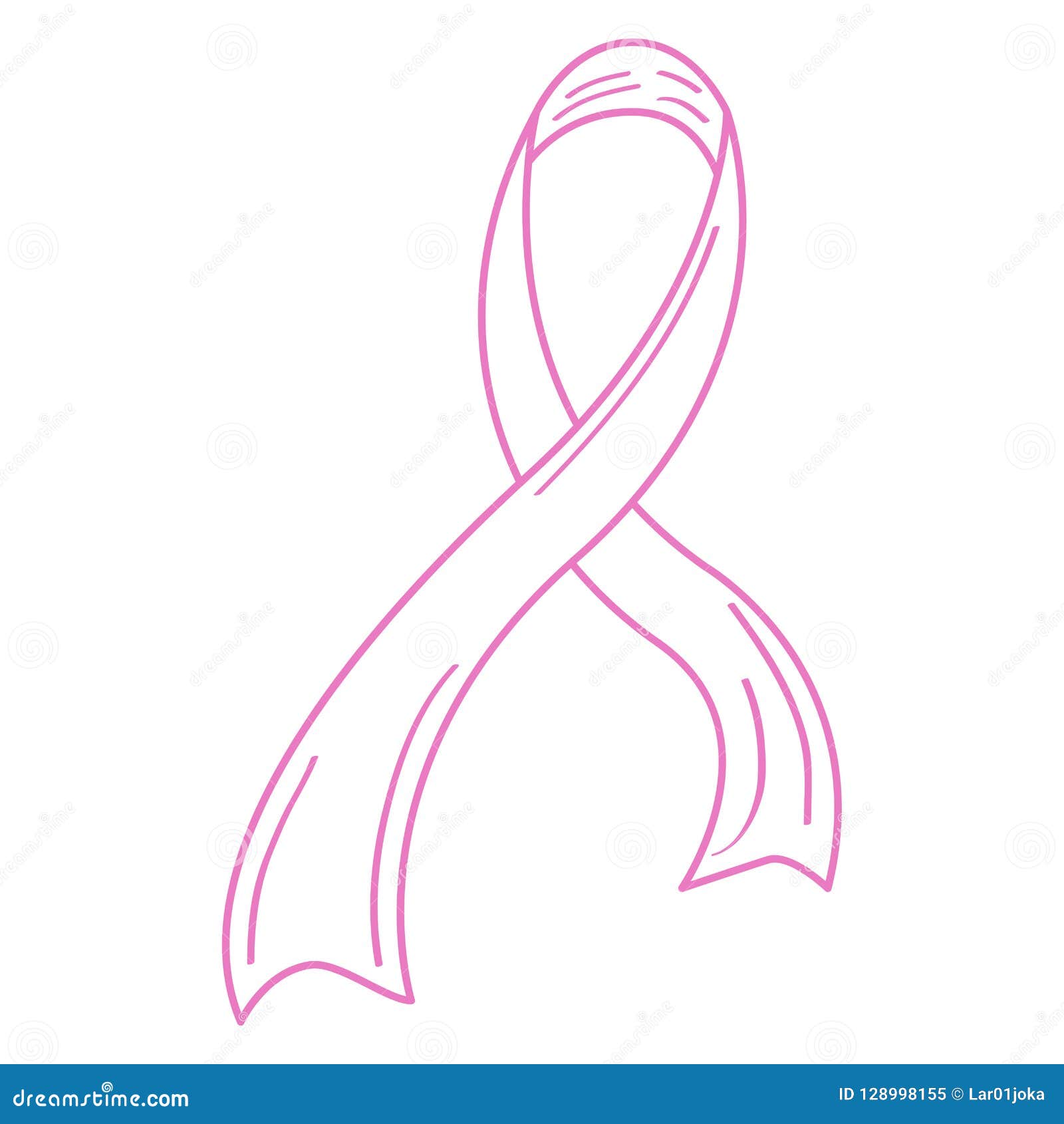 Outline of a Pink Ribbon. Breast Cancer Campaign Stock Vector ... Outline of a Pink Ribbon. Breast Cancer Campaign Stock Vector ...