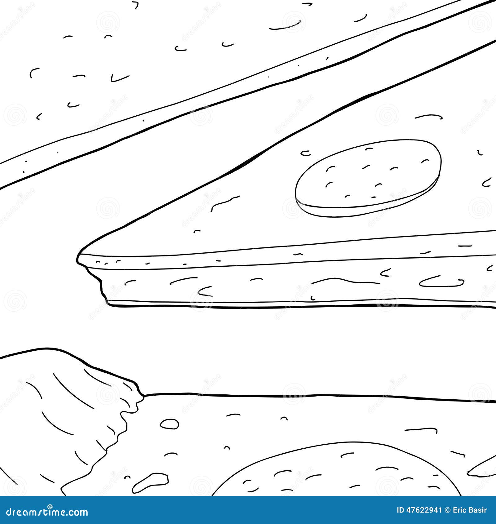 Outline of Pizza Slices stock vector. Illustration of food - 47622941