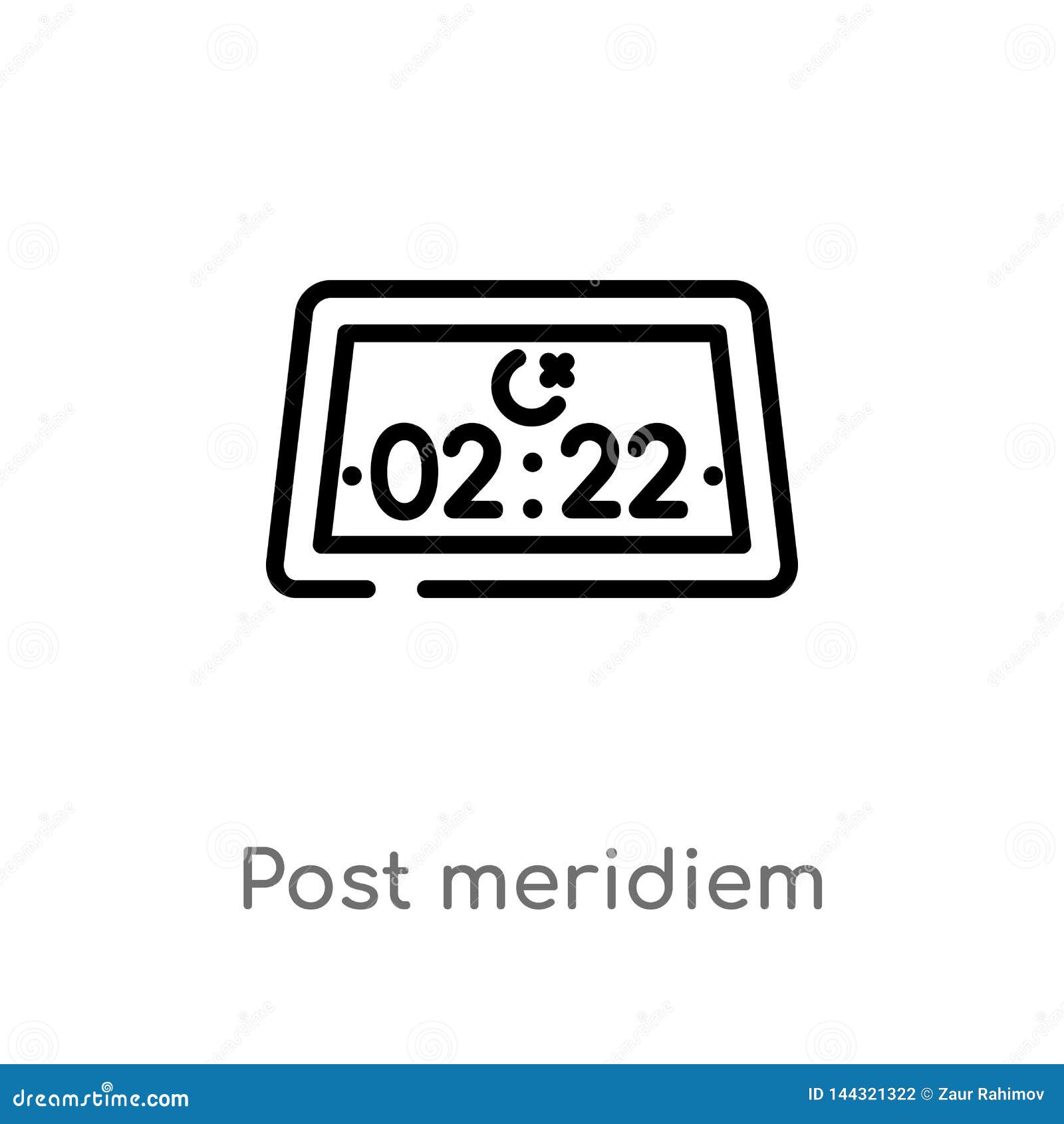Post Meridiem Icon On White Background. Simple Element Illustration ...