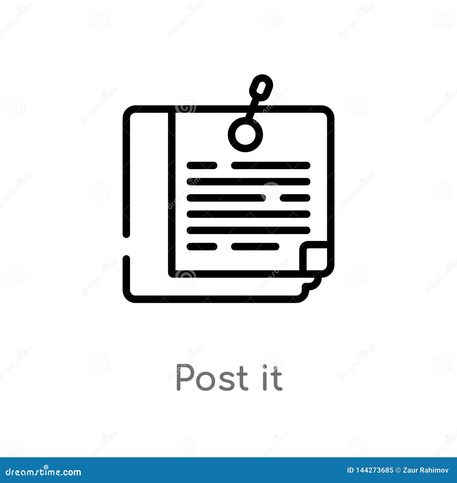 Outline Post Meridiem Vector Icon. Isolated Black Simple Line Element ...