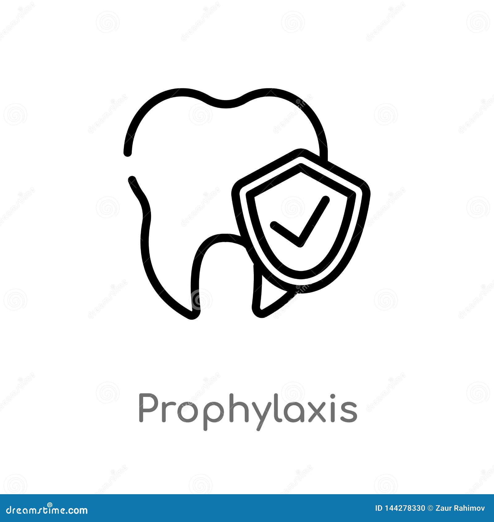 Outline Prophylaxis Vector Icon. Isolated Black Simple Line Element ...