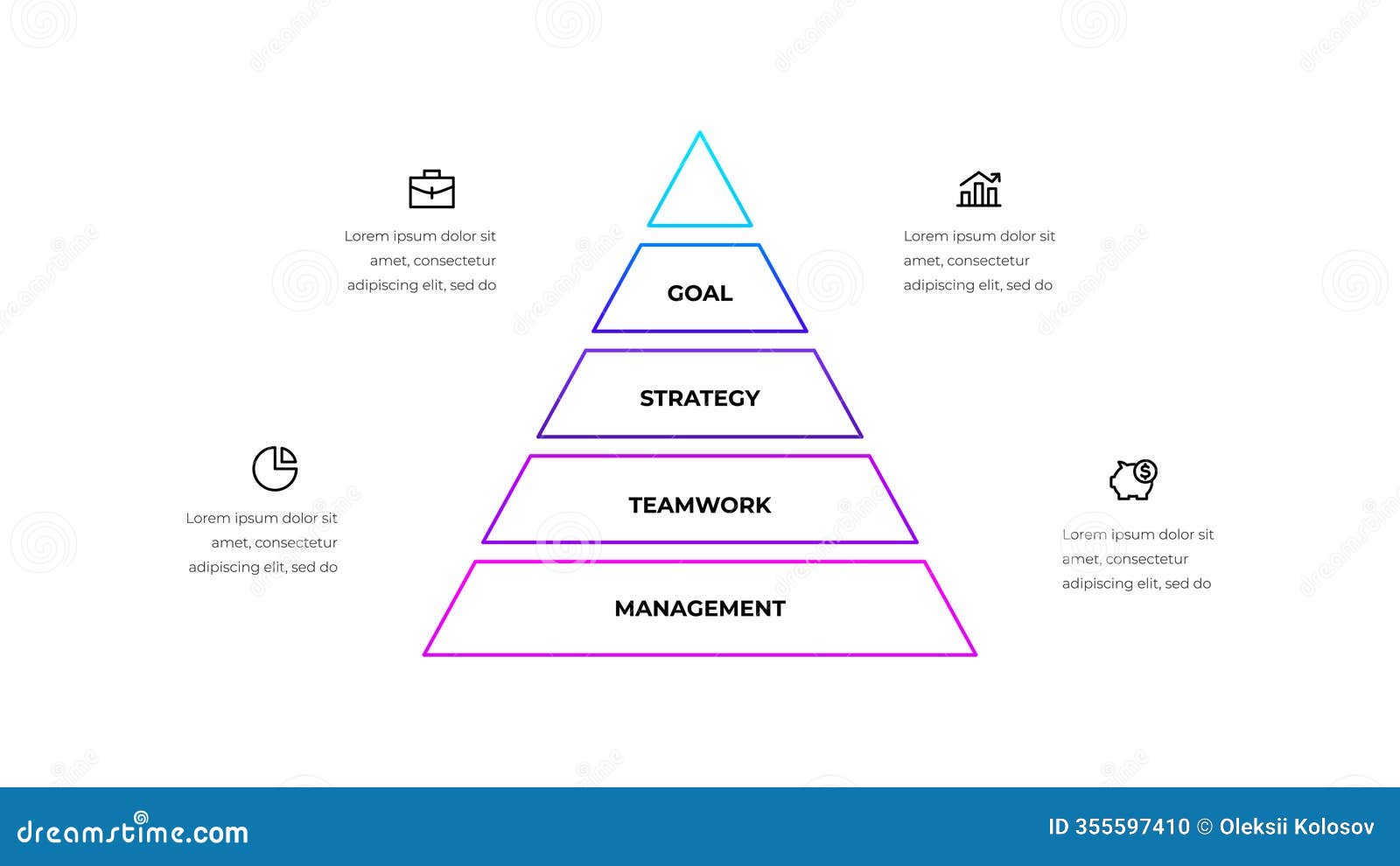 Development Progress Line Icons Collection. Milests, Progression ...