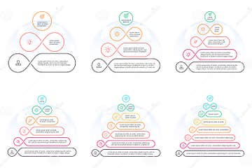 Outline Pyramids with 3 - 8 Steps, Levels. Stock Vector - Illustration ...