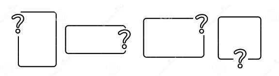 Outline of Question Frame in Minimalistic Style. Stock Vector ...