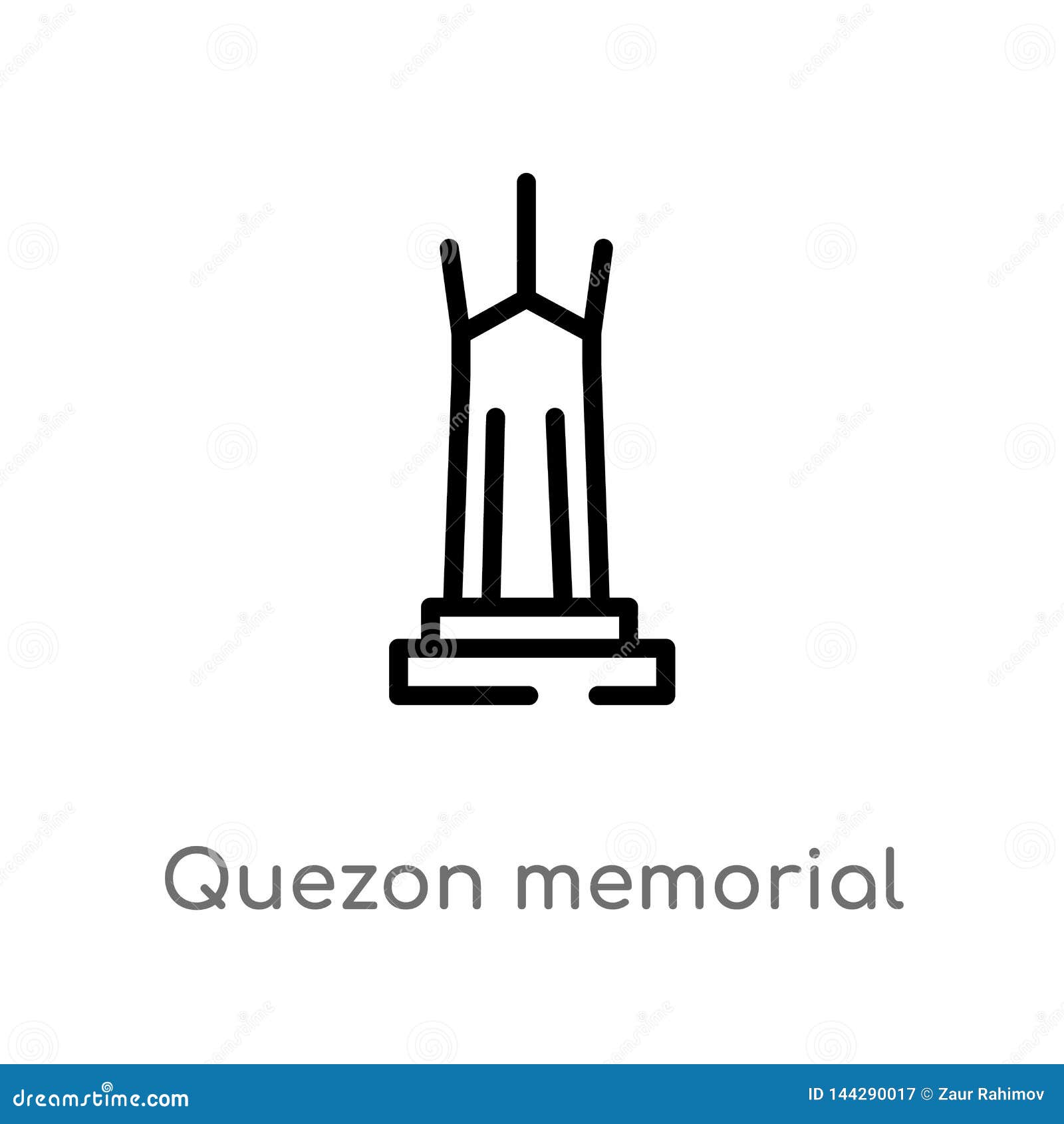 Quezon Memorial Circle Icon In Different Style Vector Illustration. Two ...