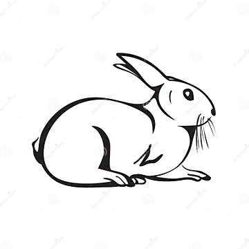 Outline rabbit stock vector. Illustration of symbol, graphic - 65480929