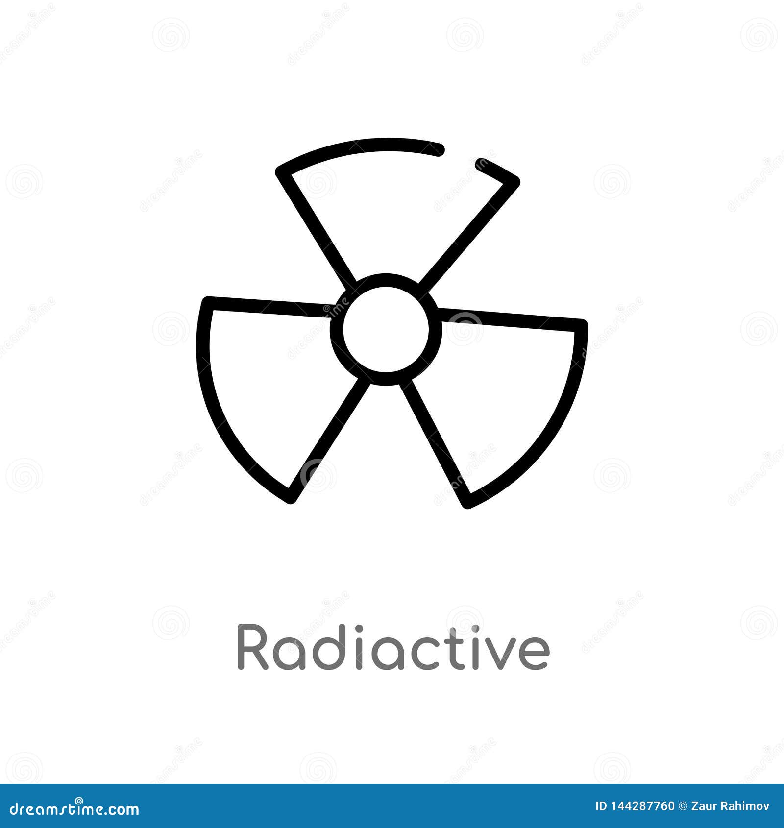 Radiactive Vector Icon On White Background. Flat Vector Radiactive Icon ...
