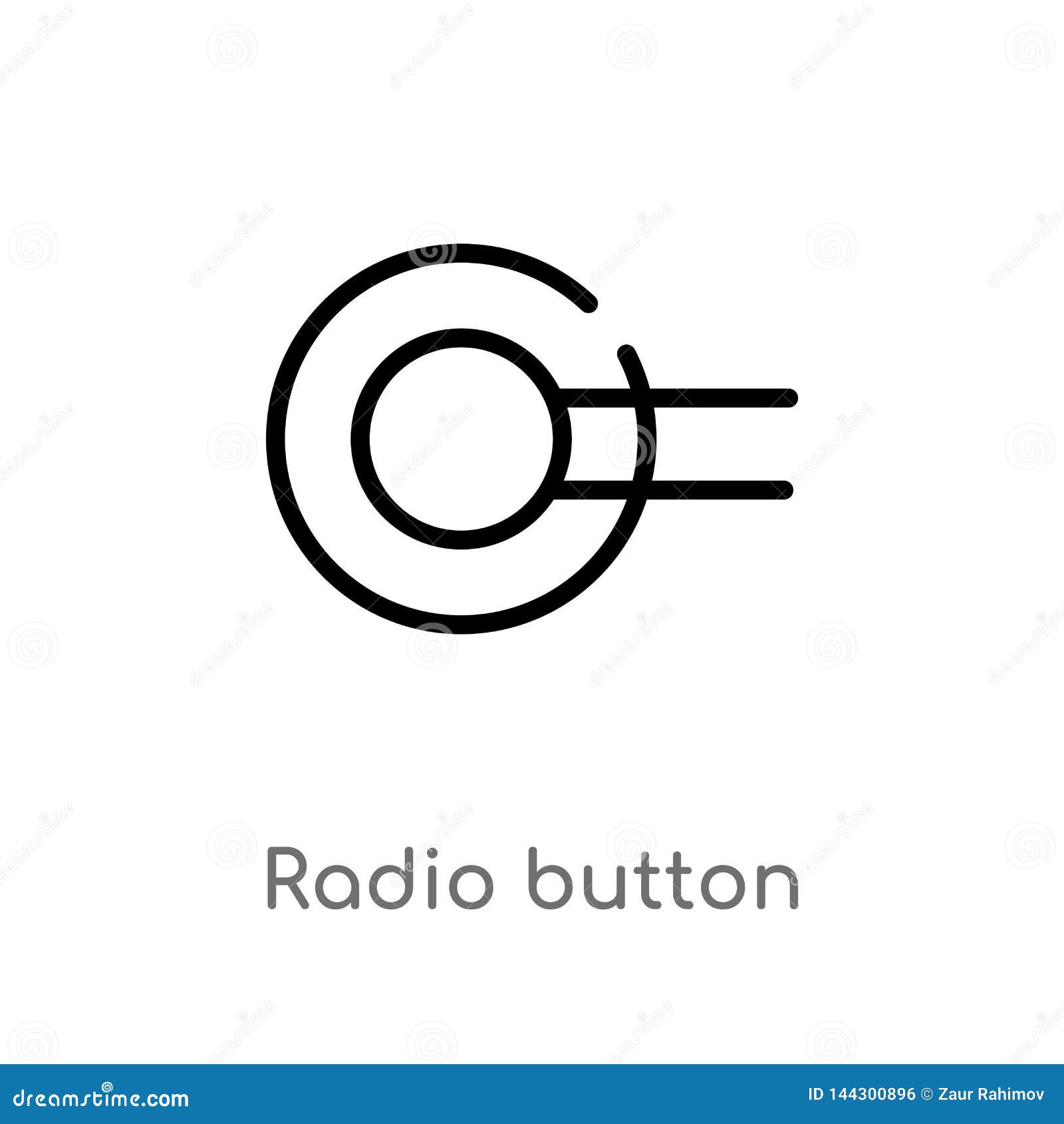 Outline Radio Button Vector Icon. Isolated Black Simple Line Element ...