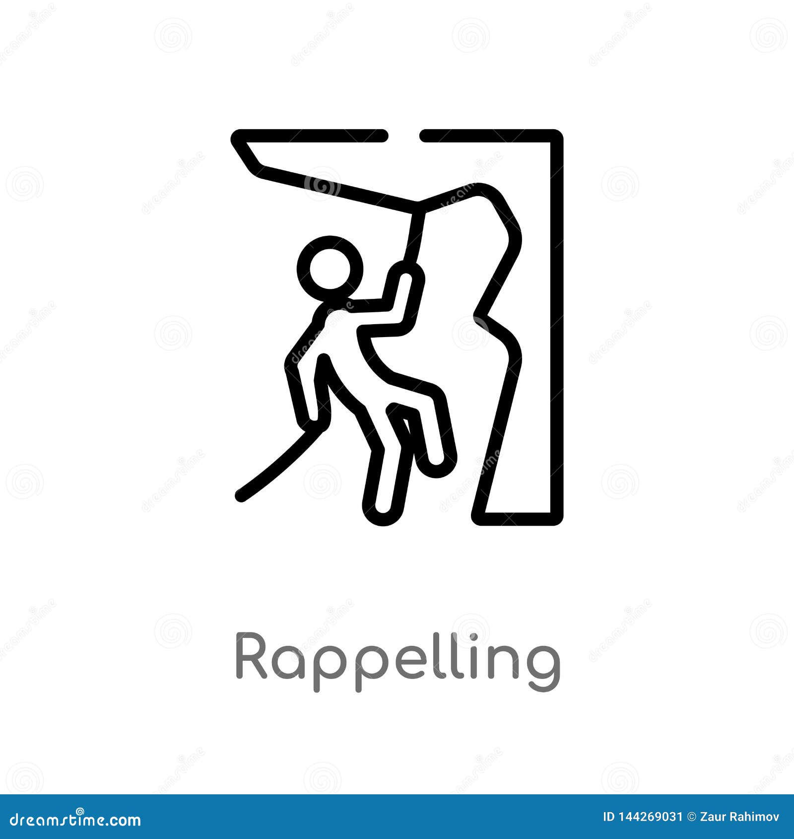 Rappelling Vector Icon On White Background. Flat Vector Rappelling Icon ...