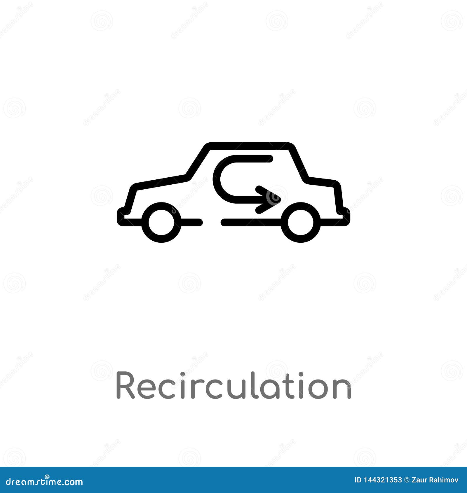 Recirculation Icon On White Background. Simple Element Illustration ...