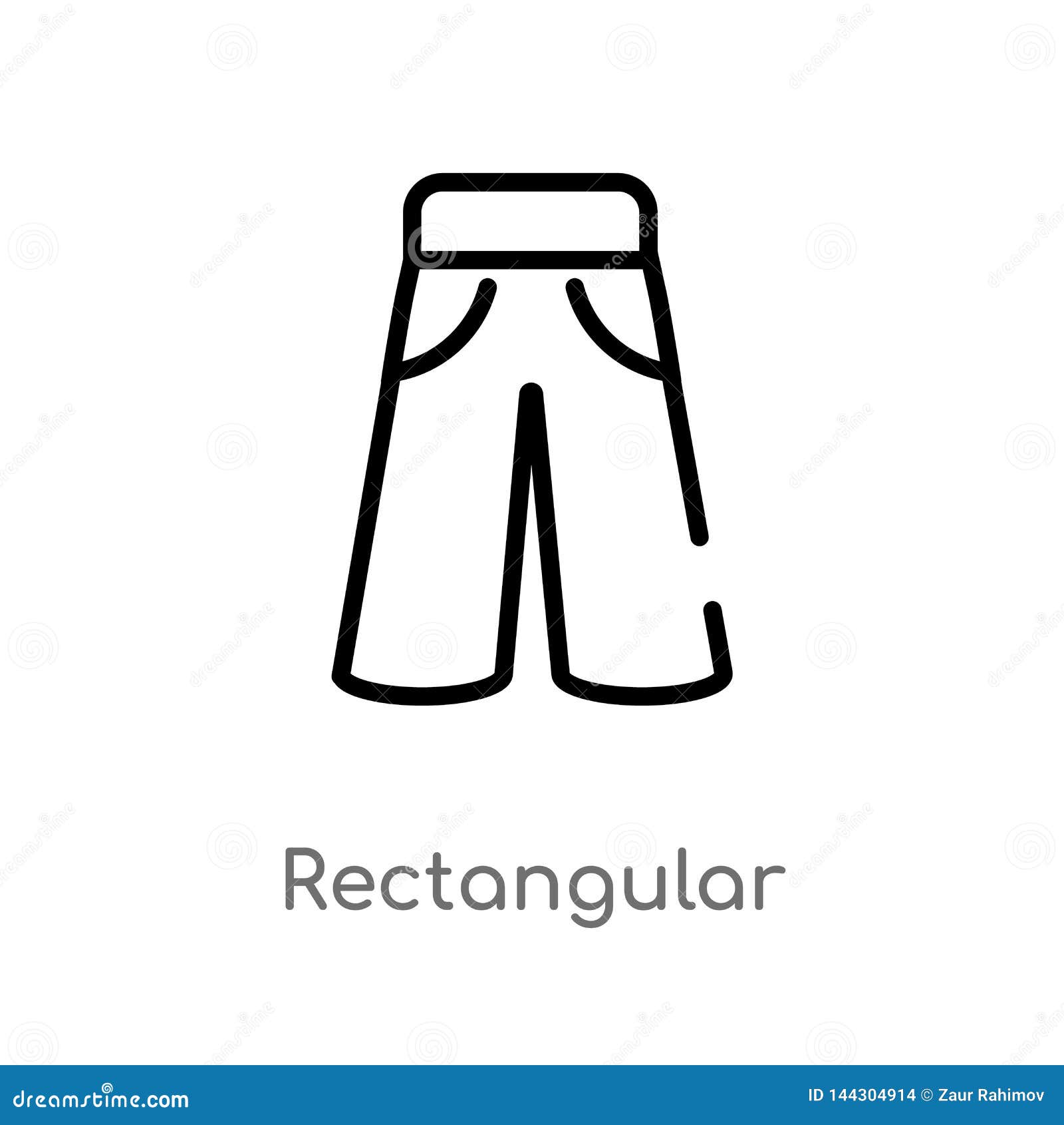 Outline Rectangular Vector Icon. Isolated Black Simple Line Element ...