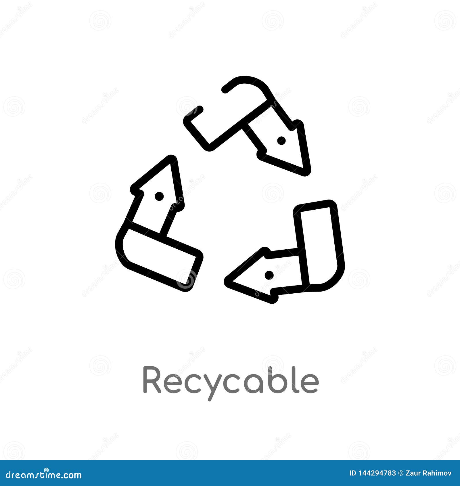 Recycable Icon On White Background. Simple Element Illustration From UI ...