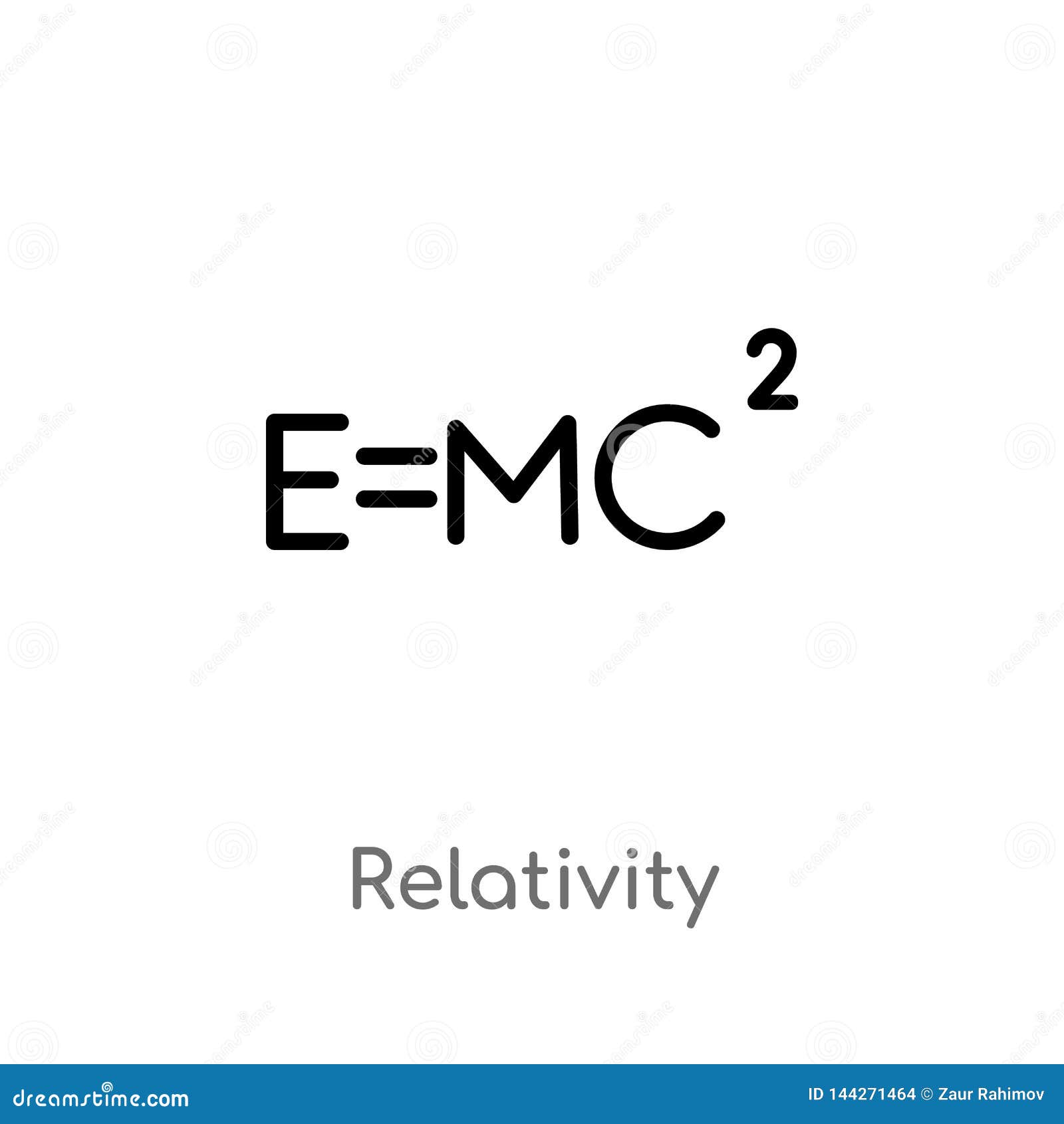 Outline Relativity Vector Icon. Isolated Black Simple Line Element ...