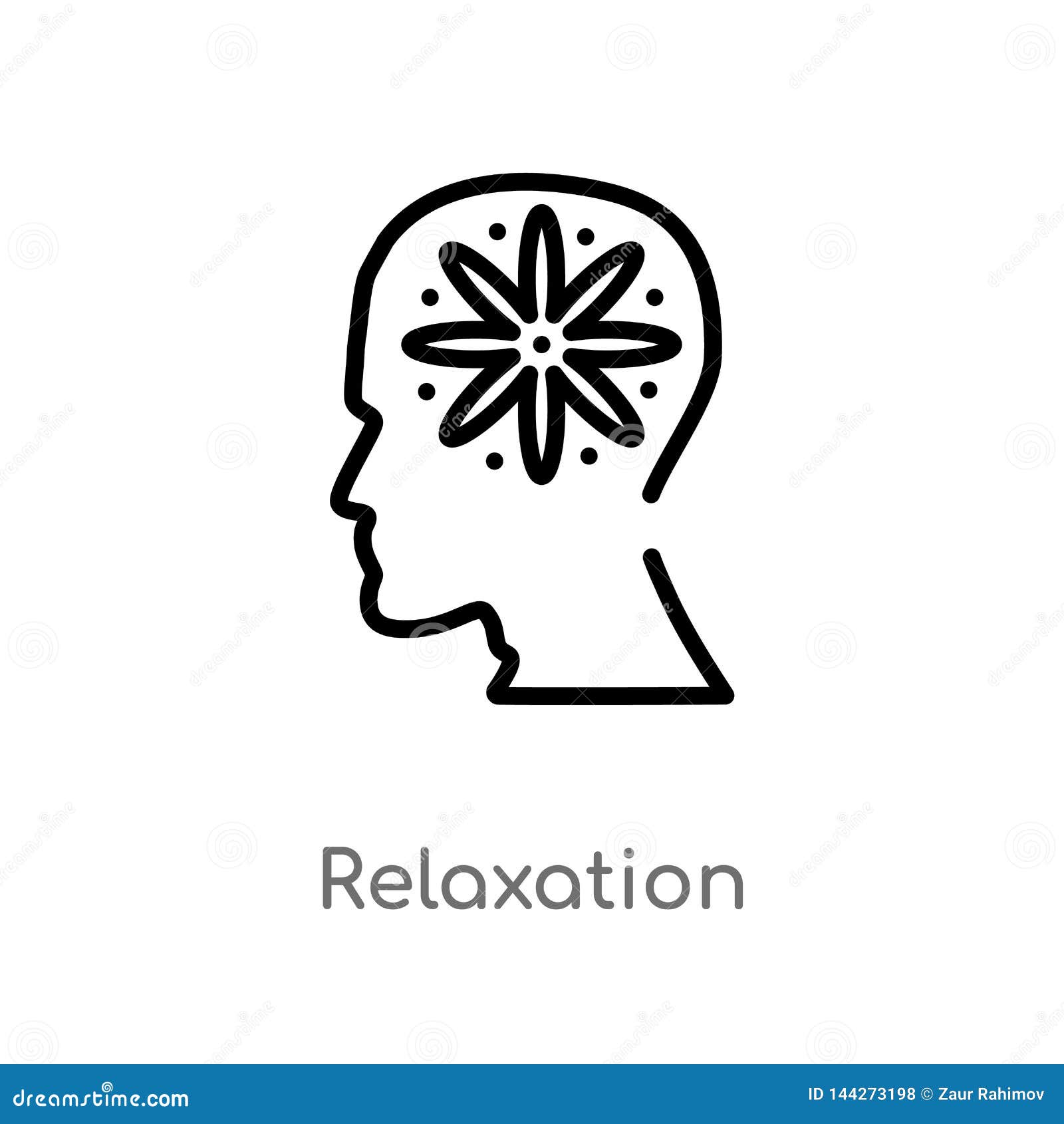 Outline Relaxation Vector Icon. Isolated Black Simple Line Element ...