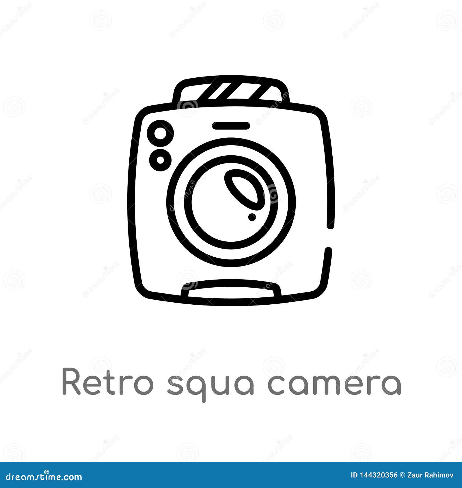 Retro Squa Camera Icon In Different Style Vector Illustration. Two ...