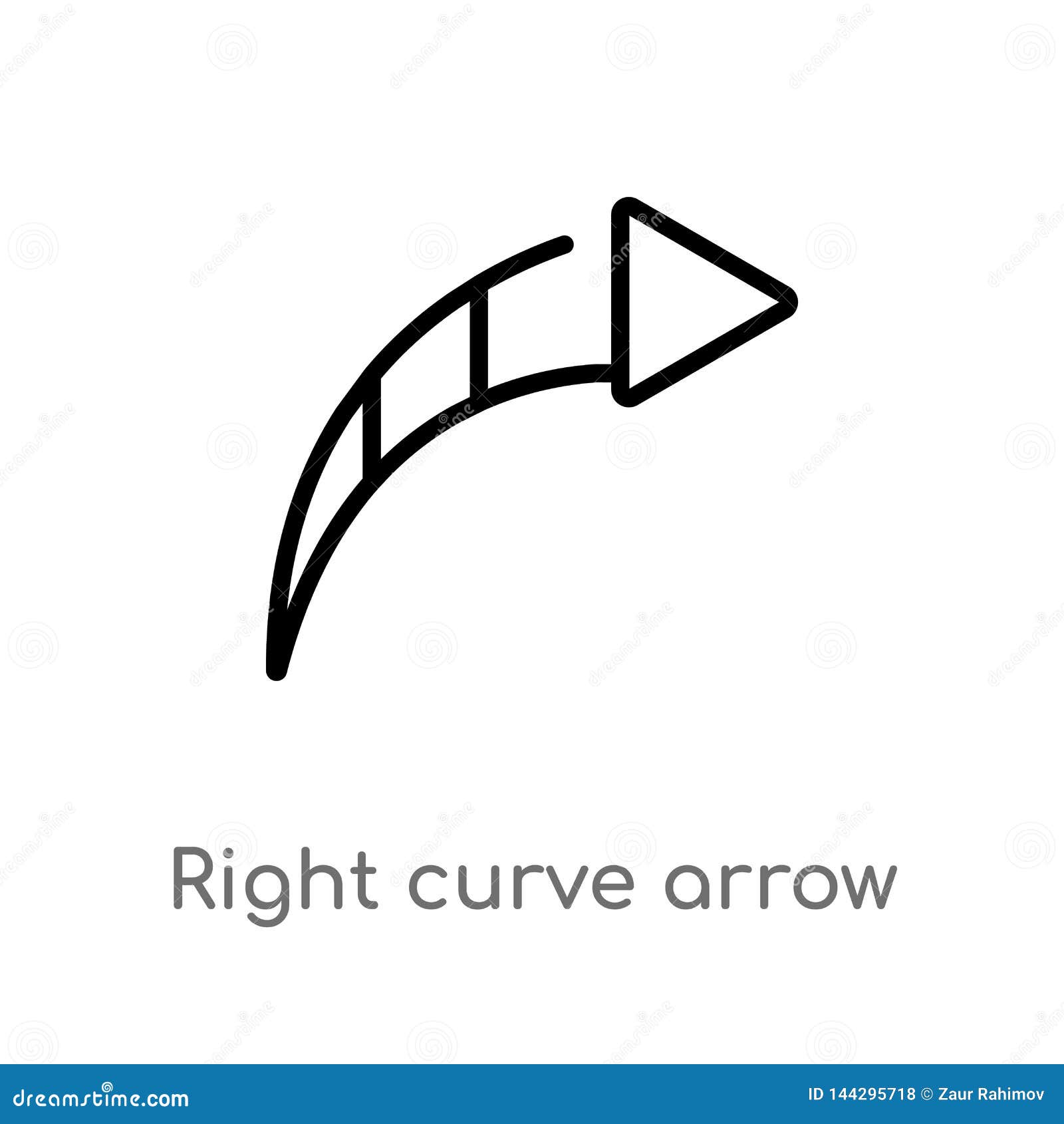 Outline Right Wing Vector Icon. Isolated Black Simple Line Element ...