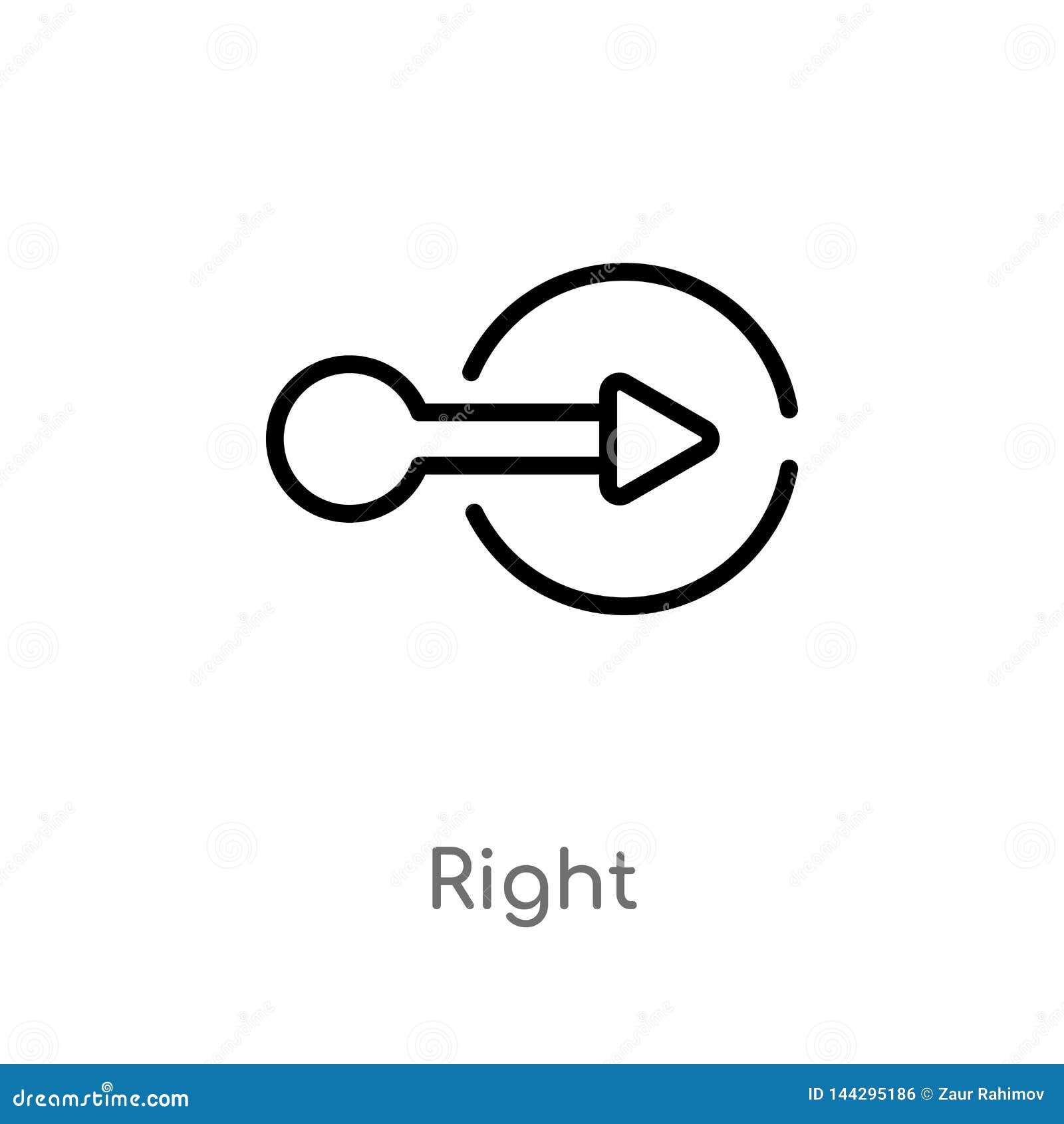 Outline Right Wing Vector Icon. Isolated Black Simple Line Element ...