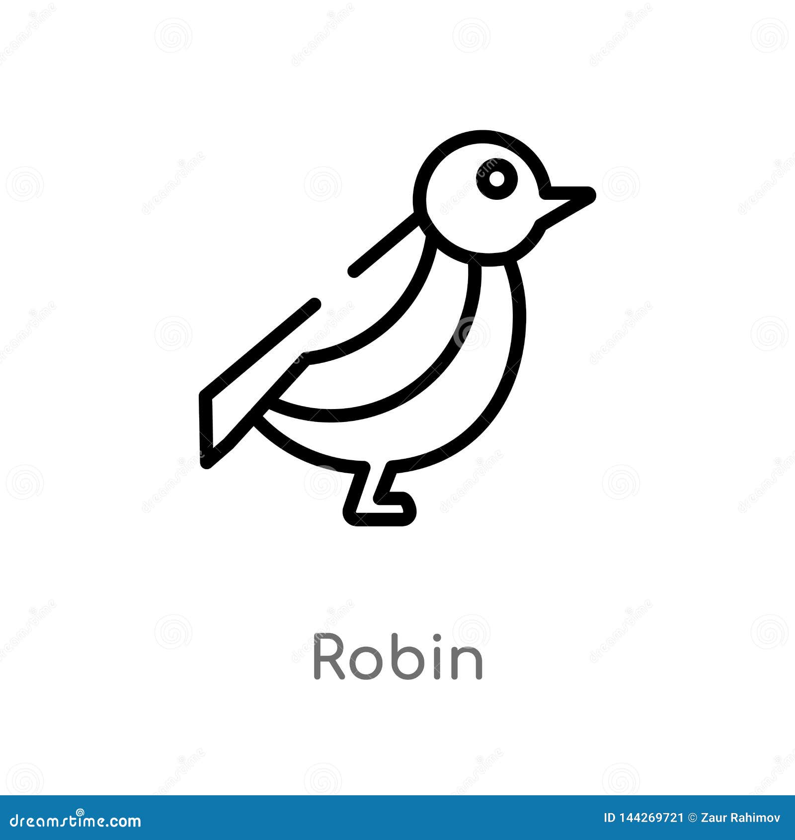 Robin Vector Icon On White Background. Flat Vector Robin Icon Symbol ...
