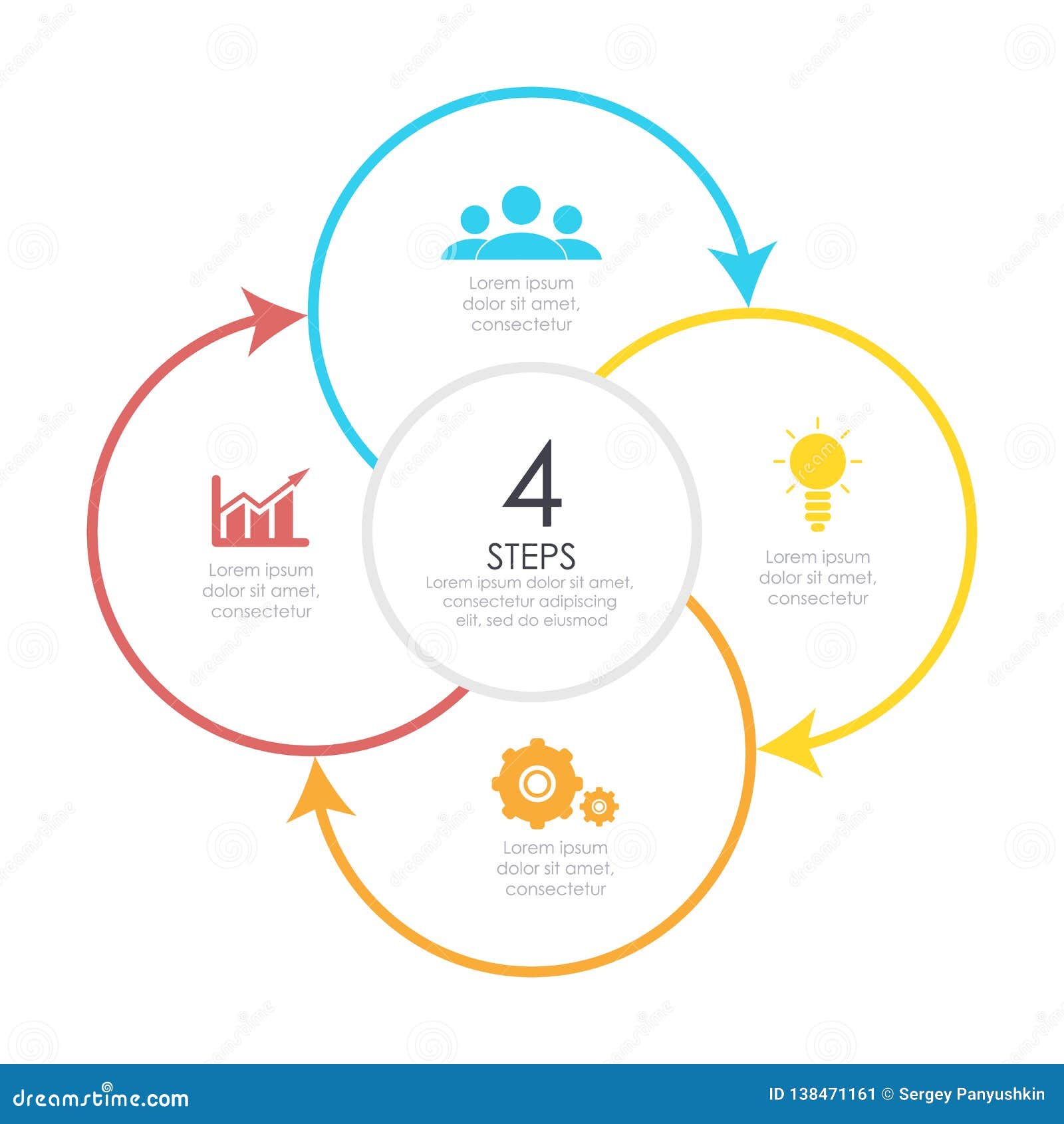 Outline Round Infographic Element. Circle Template 4 Steps Stock Vector ... Outline Round Infographic Element. Circle Template 4 Steps Stock Vector ...
