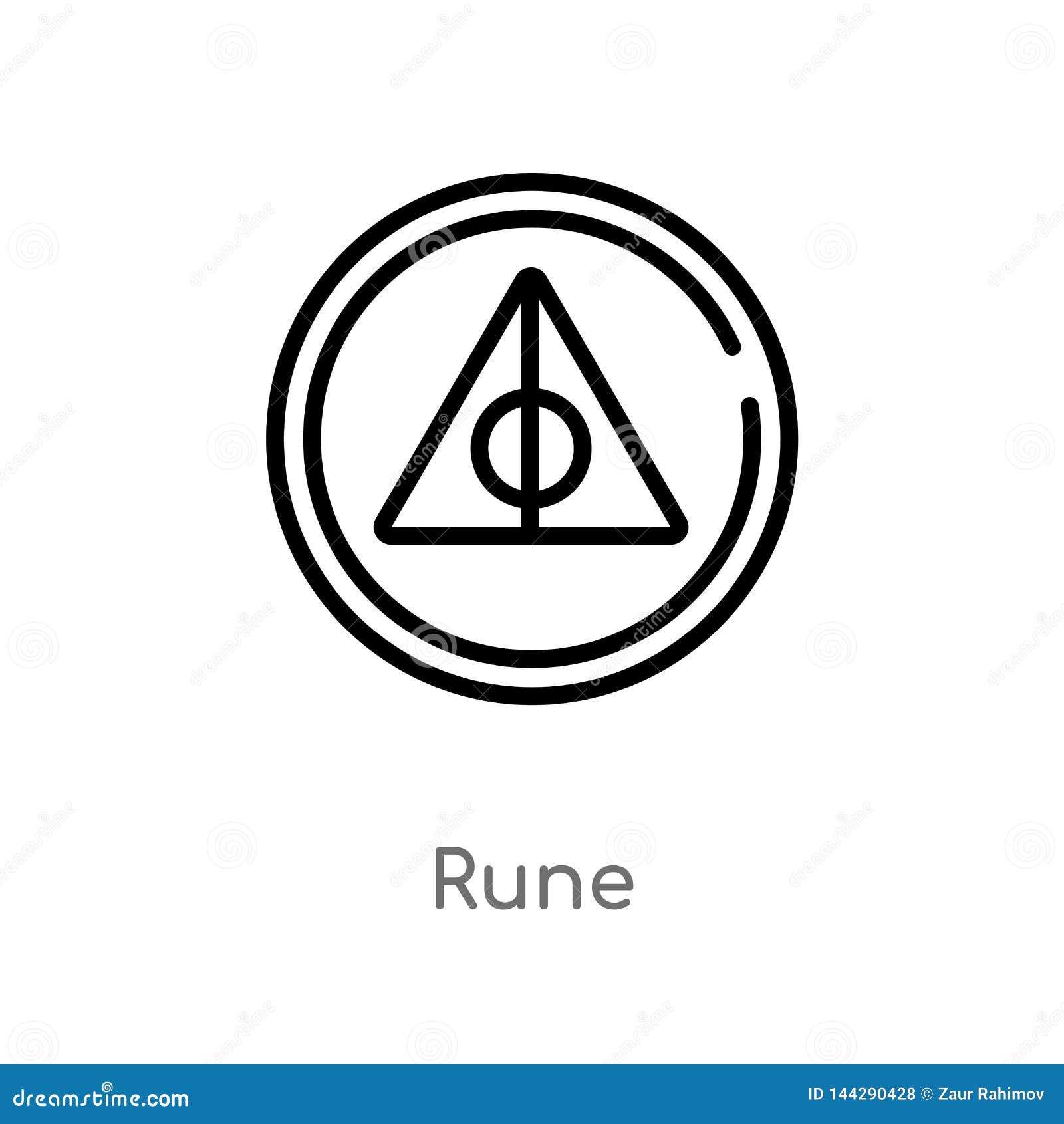 Outline Rune Vector Icon. Isolated Black Simple Line Element ...