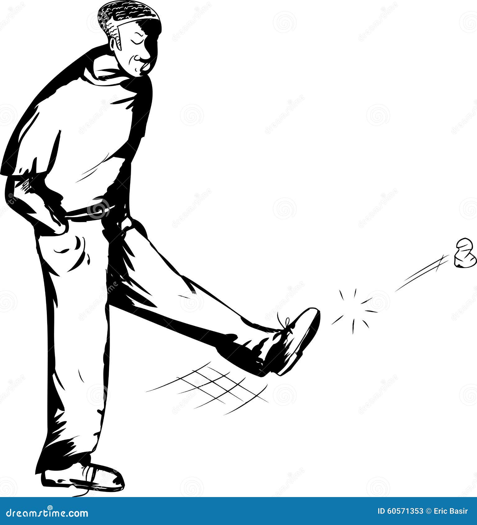 Outline of Sad Man stock illustration. Illustration of dejected - 60571353