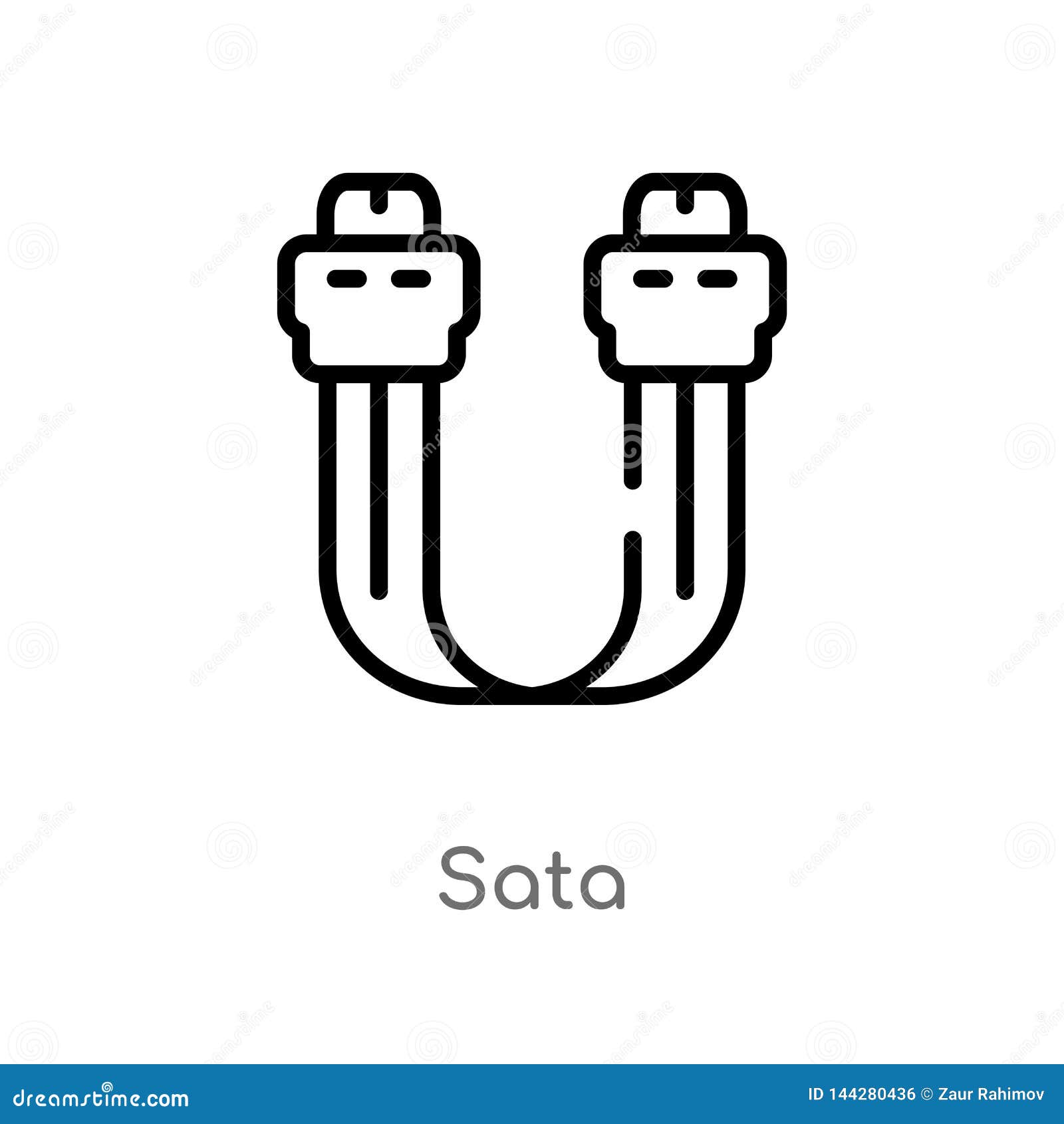 Sata Vector Icon On White Background. Flat Vector Sata Icon Symbol Sign ...