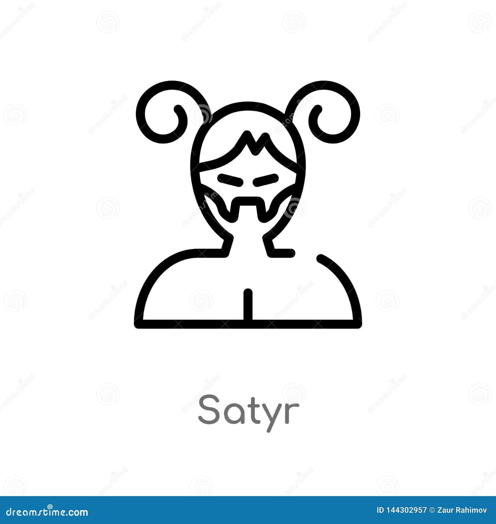 Satyr Icon Vector Isolated On White Background, Satyr Sign , Col ...