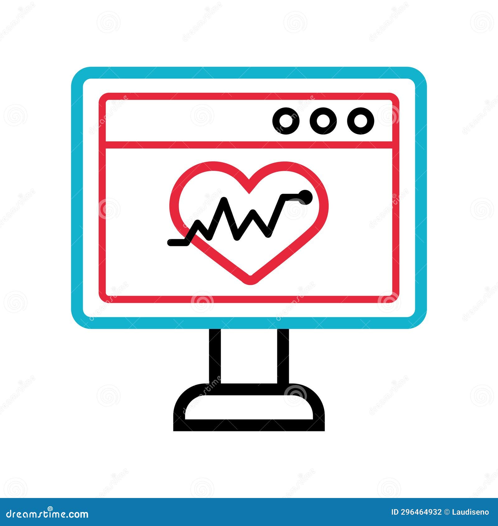 Outline of a Screen with Medical Icons Vector Stock Vector ...