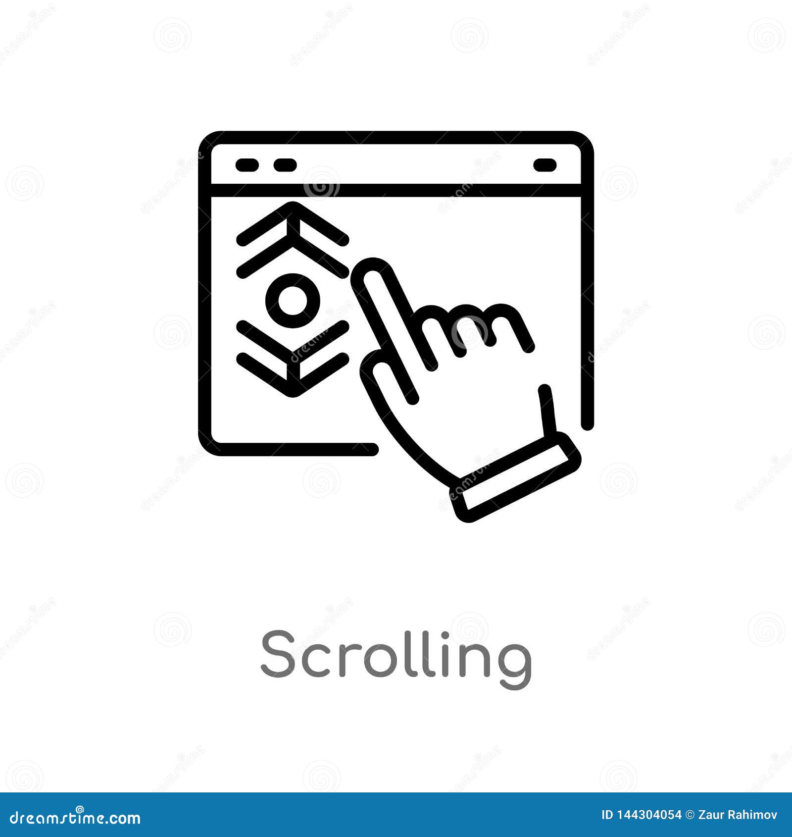 Scrolling Element Vector Illustration | CartoonDealer.com #9595394