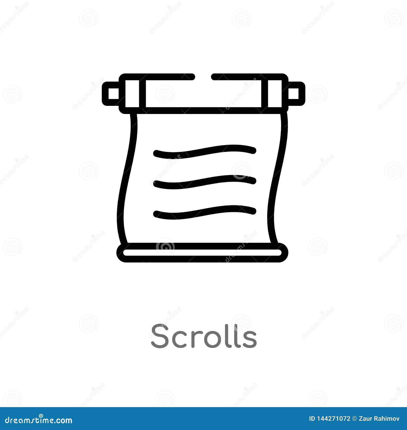 Scrolls Vector Icon Isolated On Transparent Background, Scrolls ...