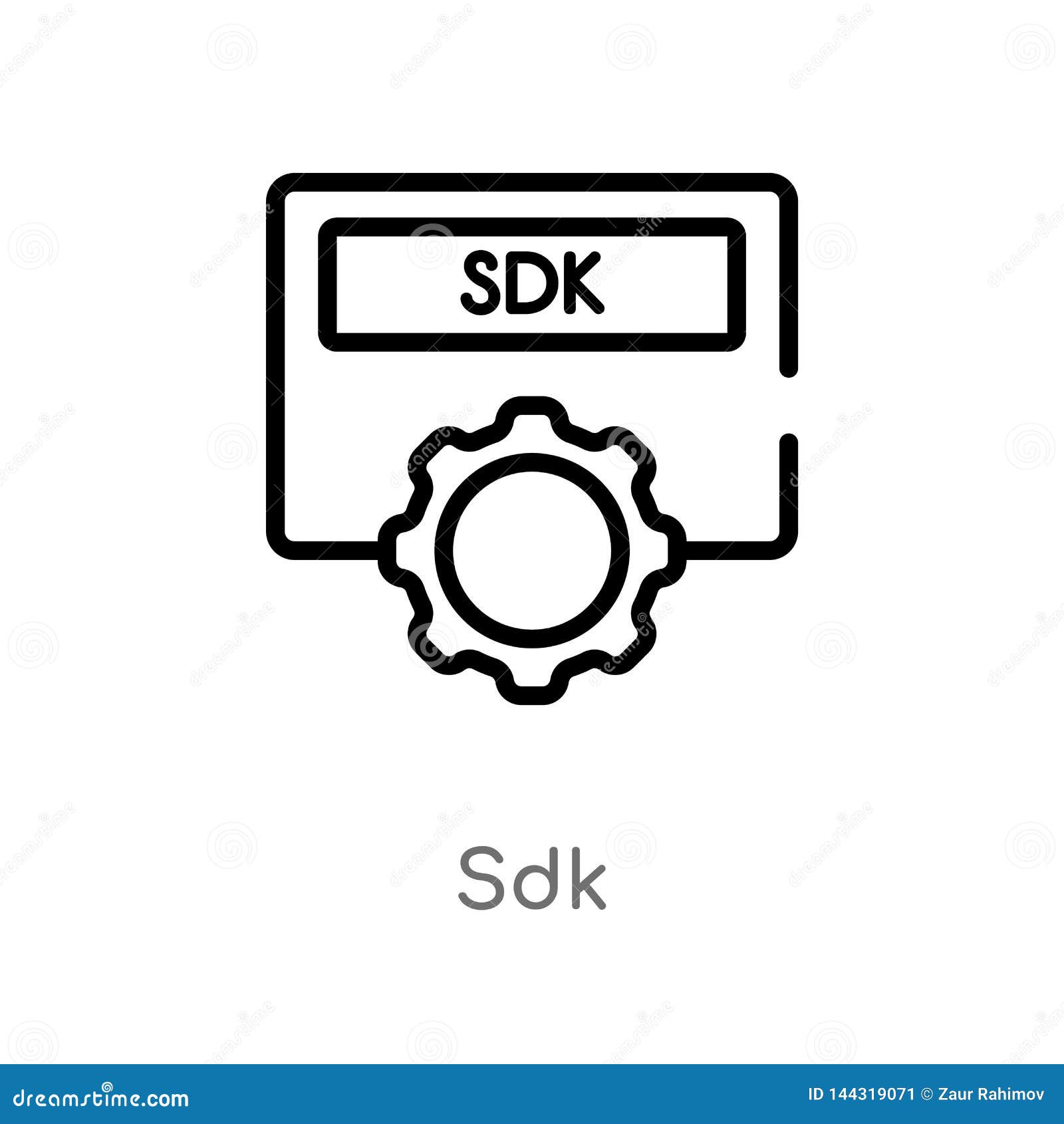 Outline Sdk Vector Icon Isolated Black Simple Line Element