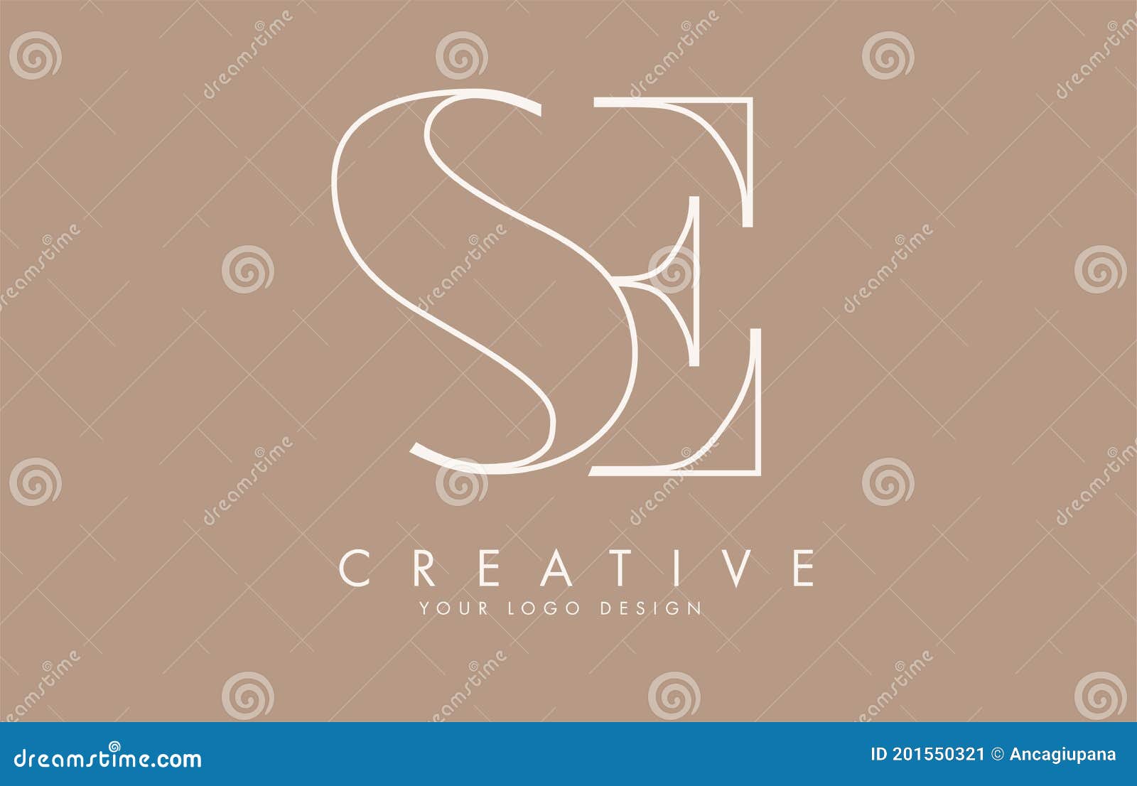 Outline SE S E Letters Logo Design Stock Vector - Illustration of ...