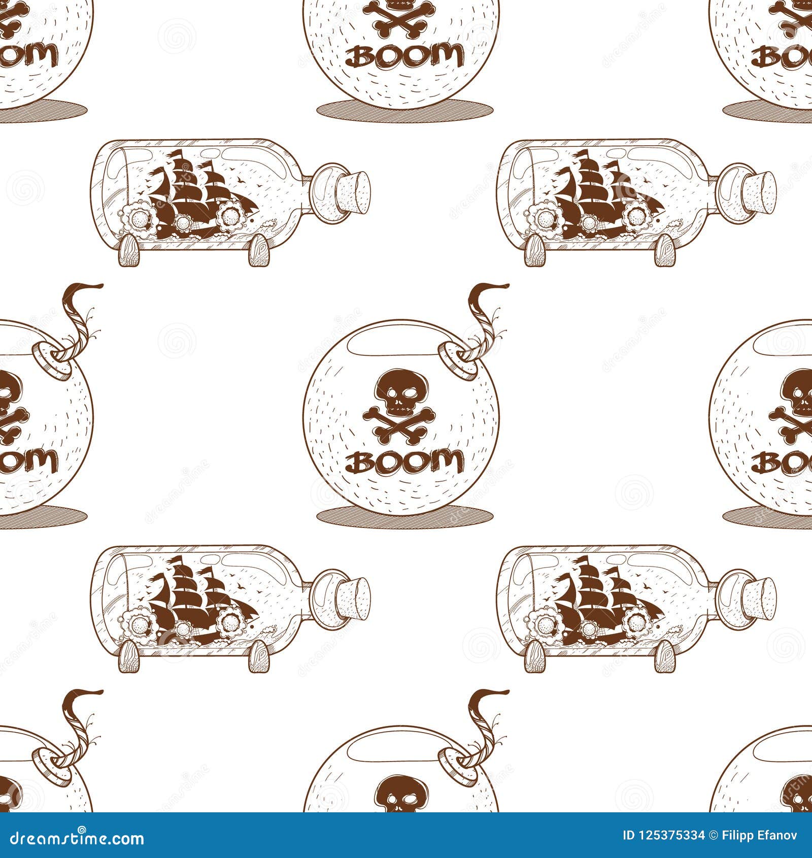 Seamless Pattern for Design Surface Bomb. Stock Illustration ...