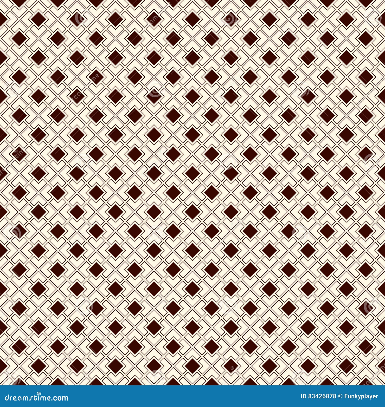 Outline Seamless Pattern with Geometric Figures. Repeated Diagonal ...