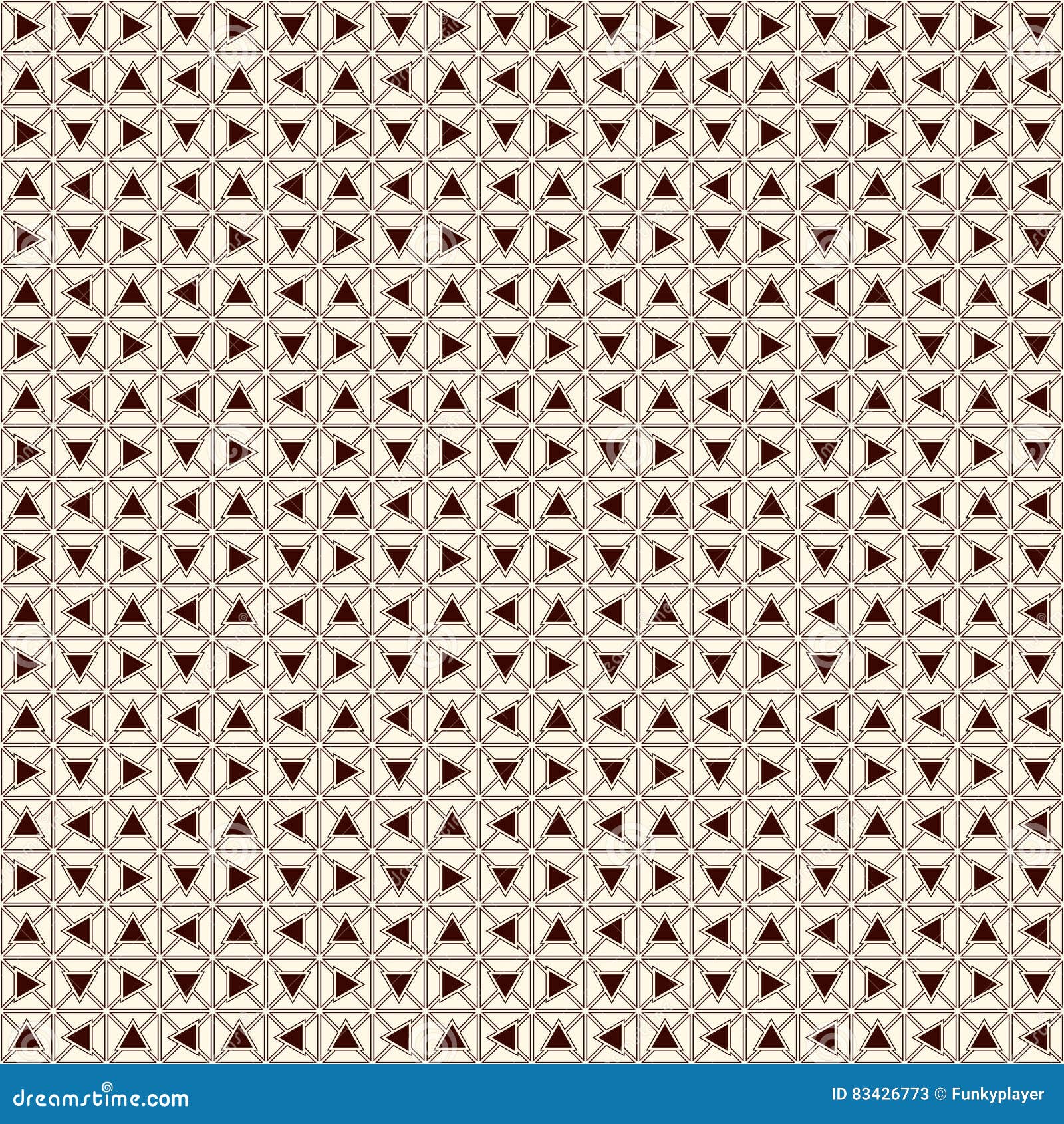 Outline Seamless Pattern with Geometric Figures. Repeated Triangles ...