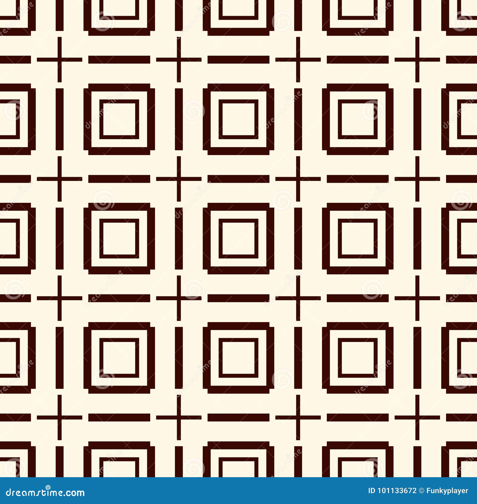 Outline Seamless Pattern with Simple Geometric Ornament. Repeated ...