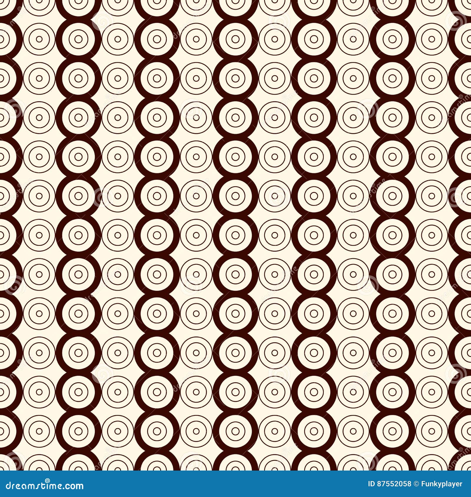 Outline Seamless Pattern with Vertical Lines and Circles. Repeated ...
