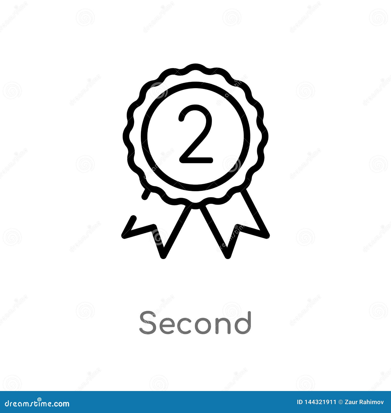 Outline Second Vector Icon. Isolated Black Simple Line Element ...