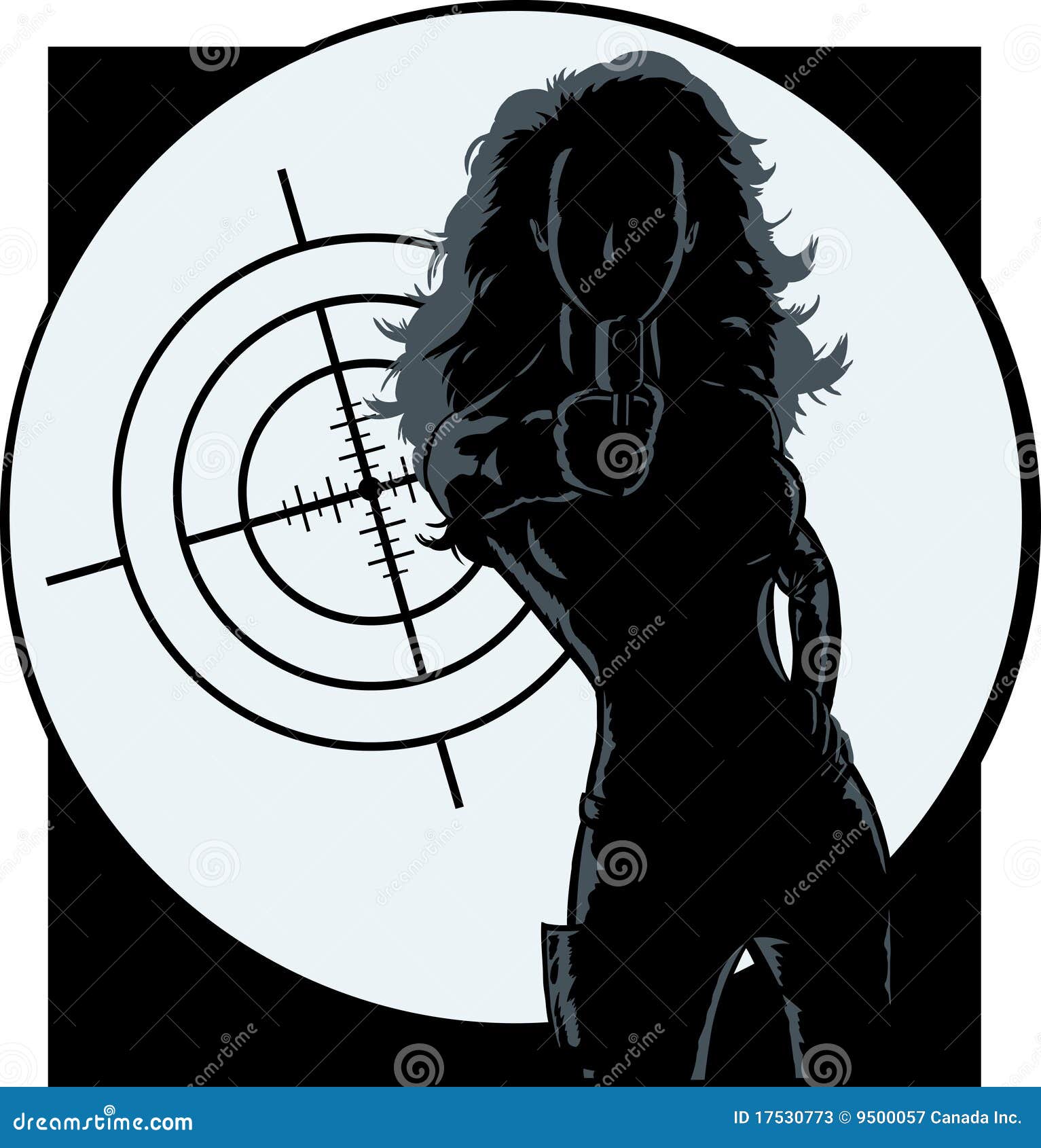 Outline of a secret agent stock vector. Illustration of kill - 17530773