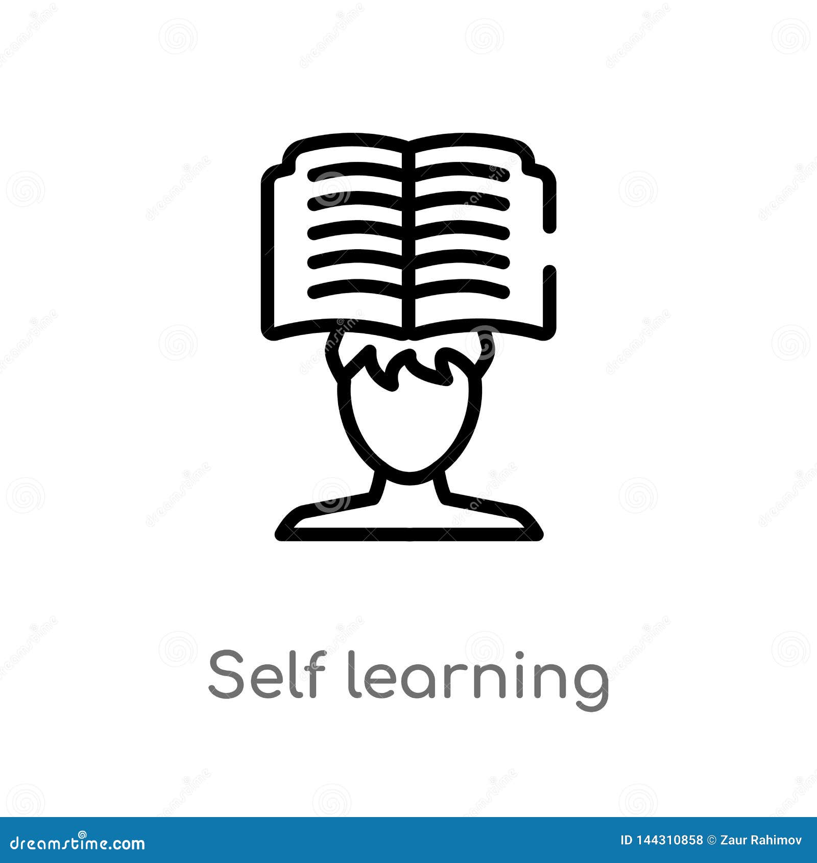 Outline Self Learning Vector Icon. Isolated Black Simple Line Element ...