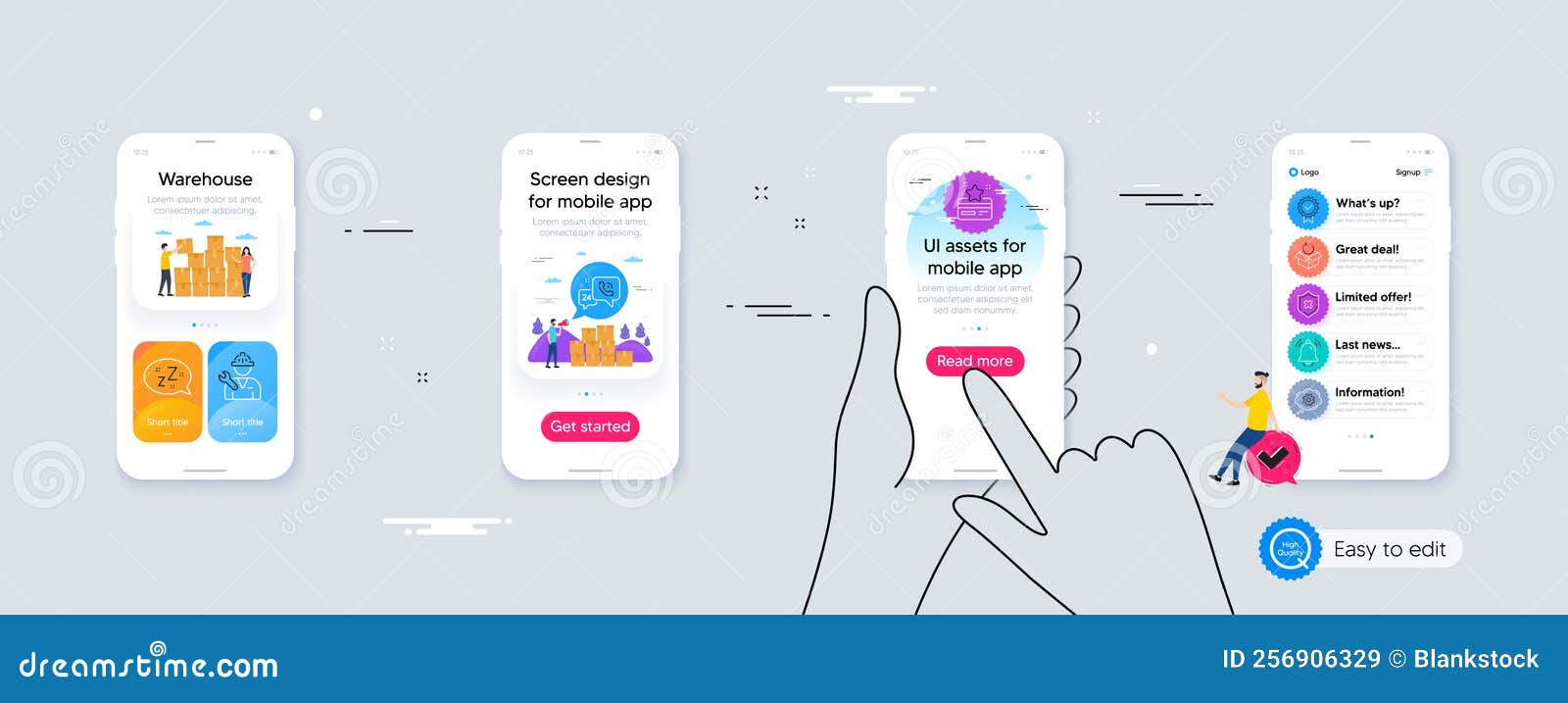 Outline Set of Sleep, Notification Bell and Repairman Line Icons for ...
