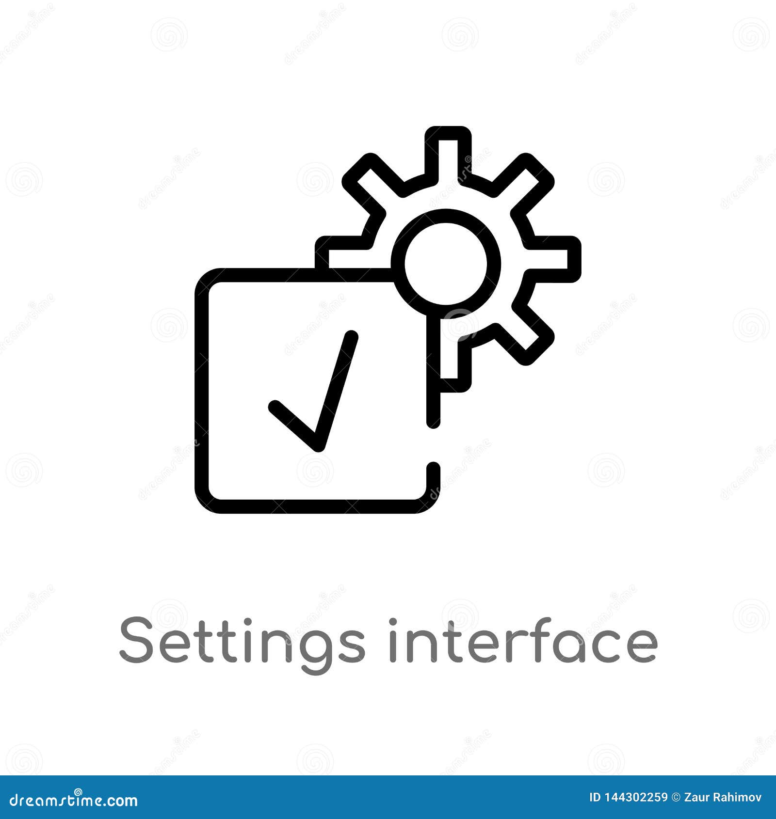 Settings Interface Silhouette Icon Vector Sign And Symbol Isolated On ...