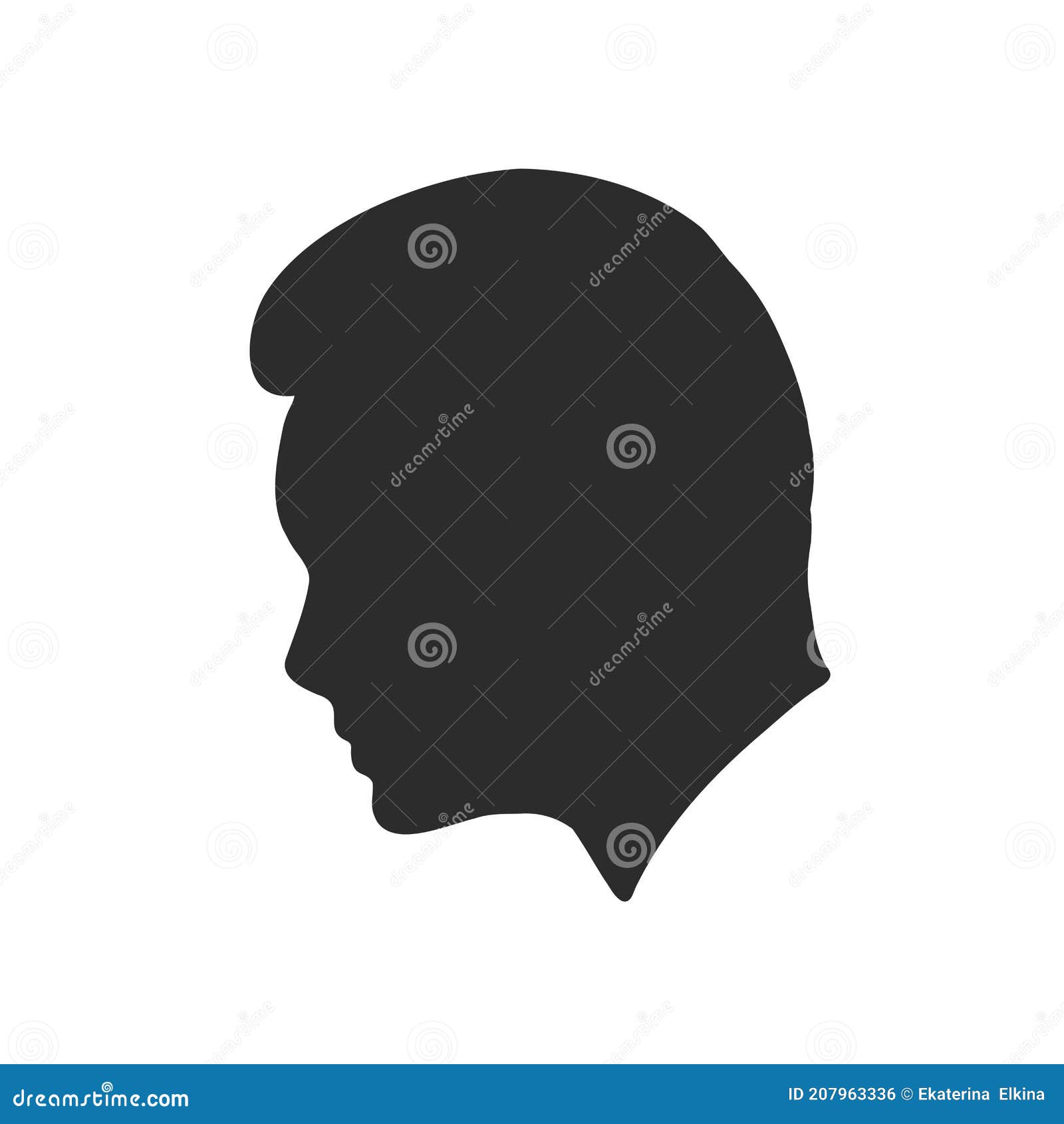 Outline Side Profile Of A Human Male Head. Male Profile Vector Sketch ...