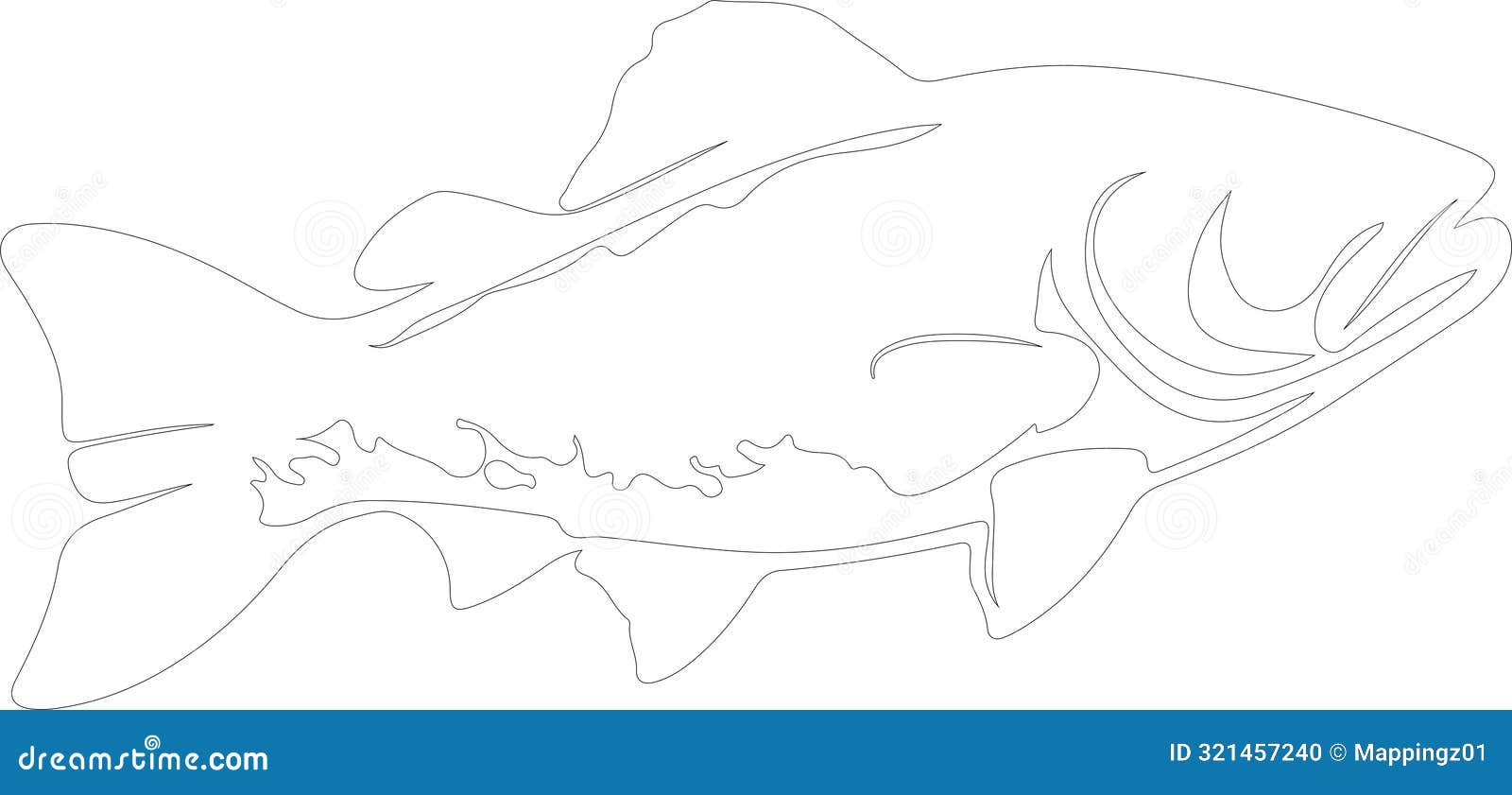 Cod Outline Silhouette Generative Ai Stock Vector - Illustration of ...