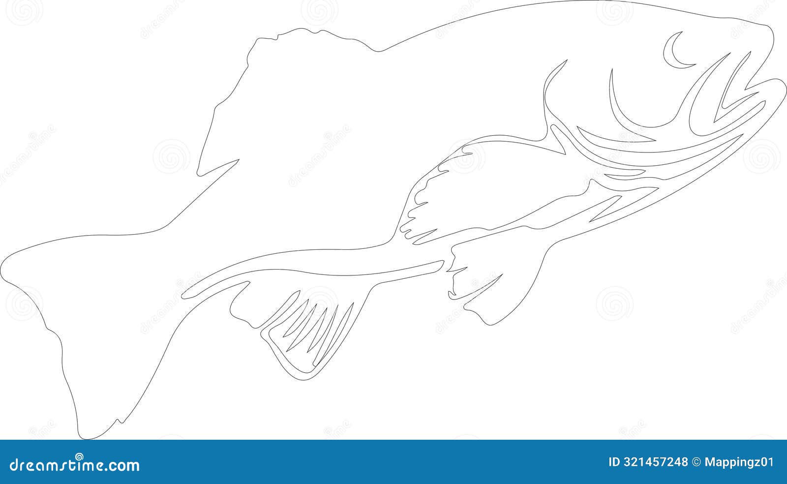 Cod Outline Silhouette Generative Ai Stock Vector - Illustration of ...