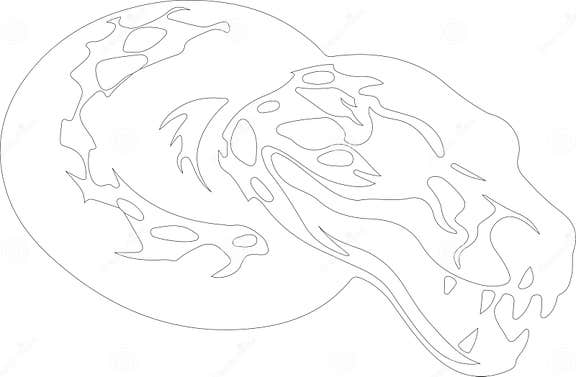 Python Outline Silhouette Generative Ai Stock Vector - Illustration of ...