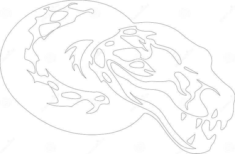 Python Outline Silhouette Generative Ai Stock Vector - Illustration of ...