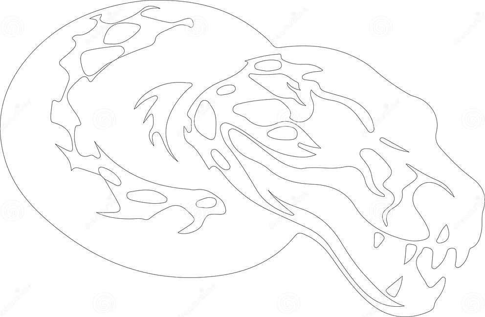 Python Outline Silhouette Generative Ai Stock Vector - Illustration of ...